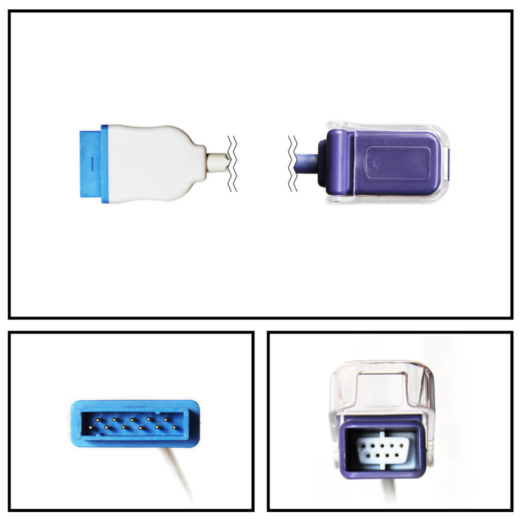 Cable extención GE MARQUETTE a NELLCOR OXIMAX DB9 SPO2. 2021406-001 ...